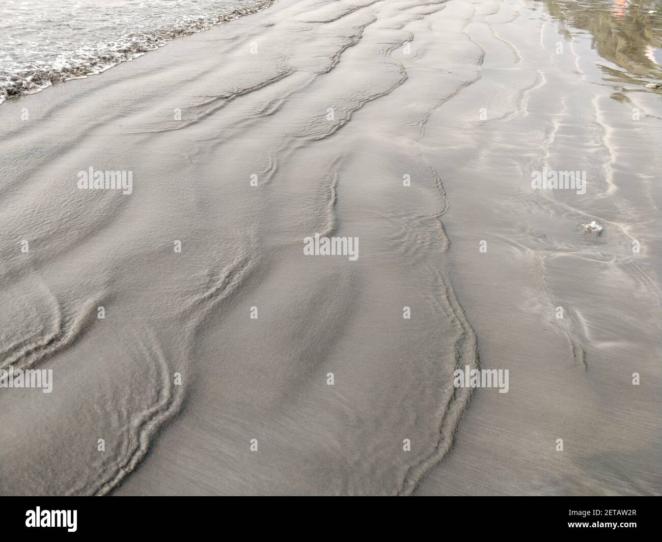 The ripples in the sand on a beach Stock Photo - Alamy