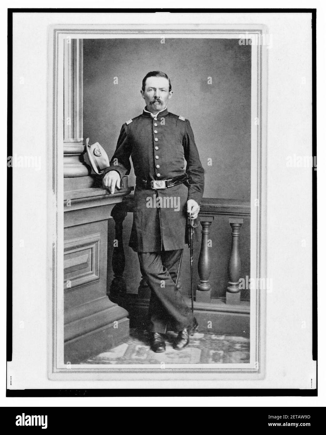 Peter Cappell, Union officer in the 32nd Indiana Regiment, full-length ...