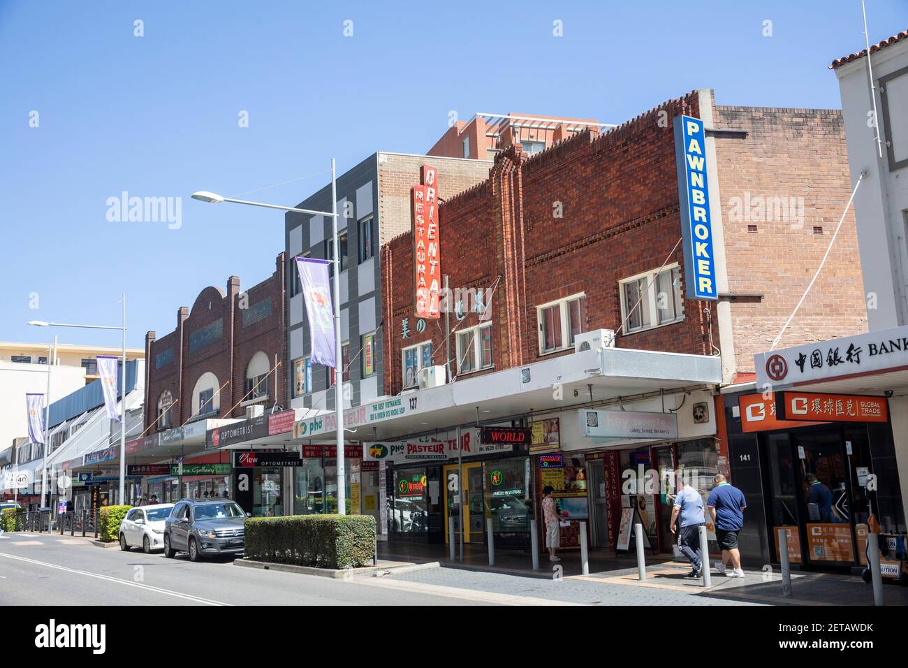 Shops and stores on Church street in Parramatta city centre,Western ...