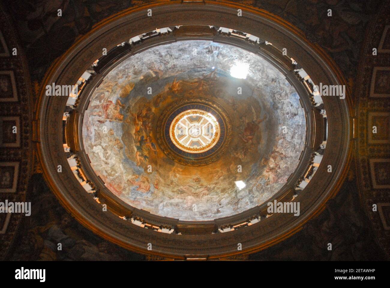 St. Peter's Basilica, view of the dome from the inside, Vatican City ...