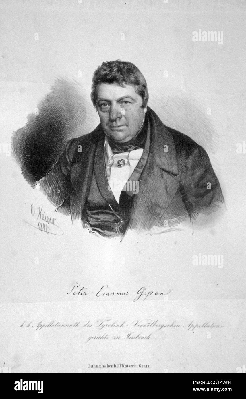 Peter Erasmus von Gspan Litho Stock Photo - Alamy