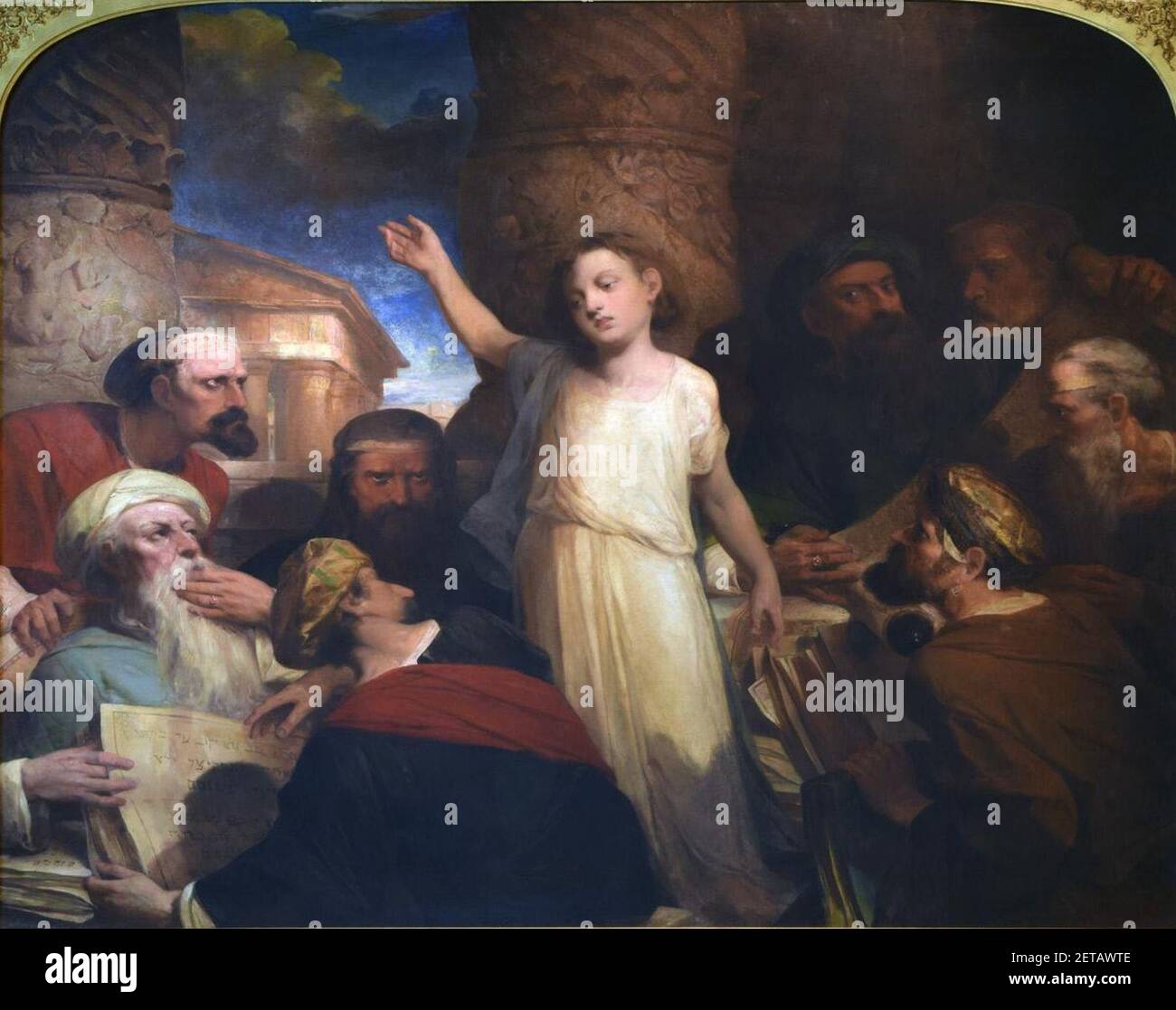 Peter Frederick Rothermel - Christ Among the Doctors Stock Photo - Alamy