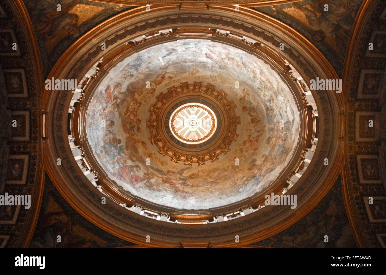 St. Peter's Basilica, view of the dome from the inside, Vatican City ...