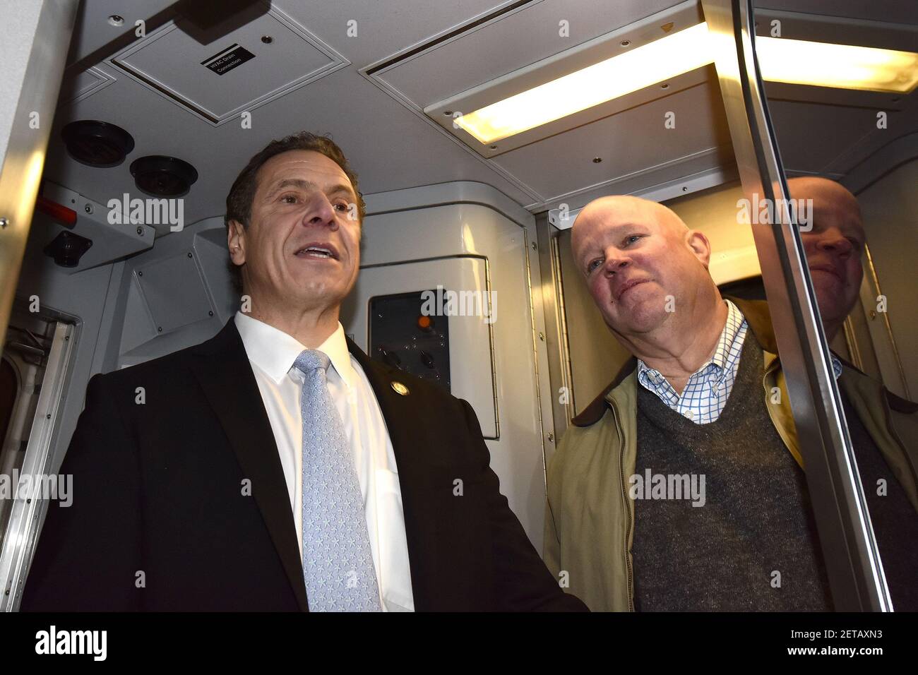 New York State Governor Andrew Cuomo and Thomas Predergrast, MTA ...