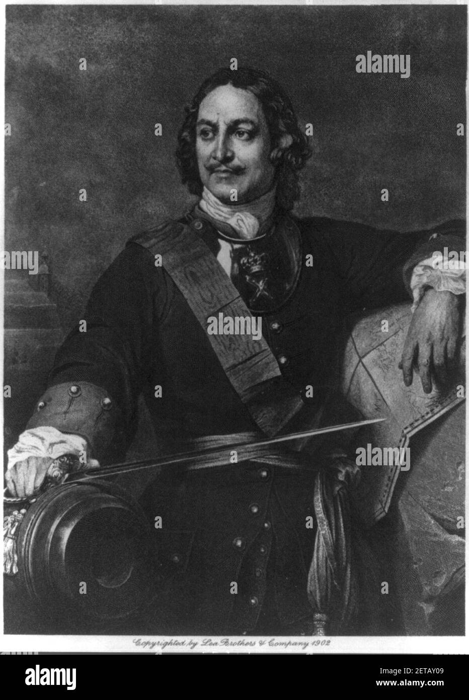 Peter I, The Great, Emperor of Russia, 1672-1725, half-length portrait ...