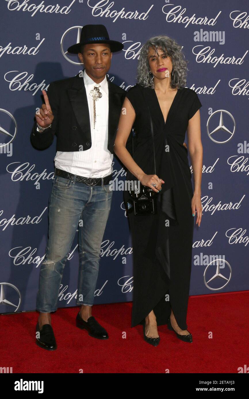 PALM SPRINGS - JAN 2: Pharrell Williams, Mimi Valdes at the Palm ...