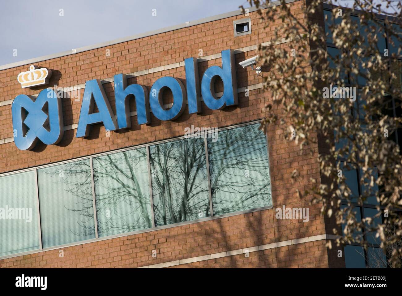 A logo sign outside of a facility occupied by Koninklijke Ahold in ...