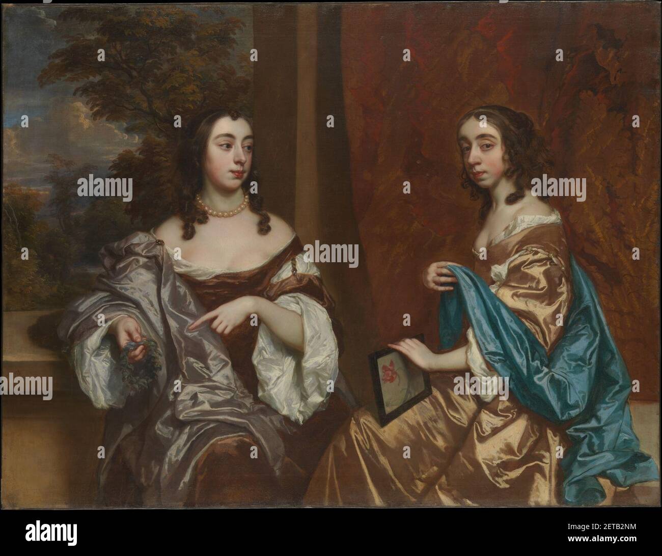 Peter Lely portrait of Mary and Elizabeth Capel Stock Photo - Alamy