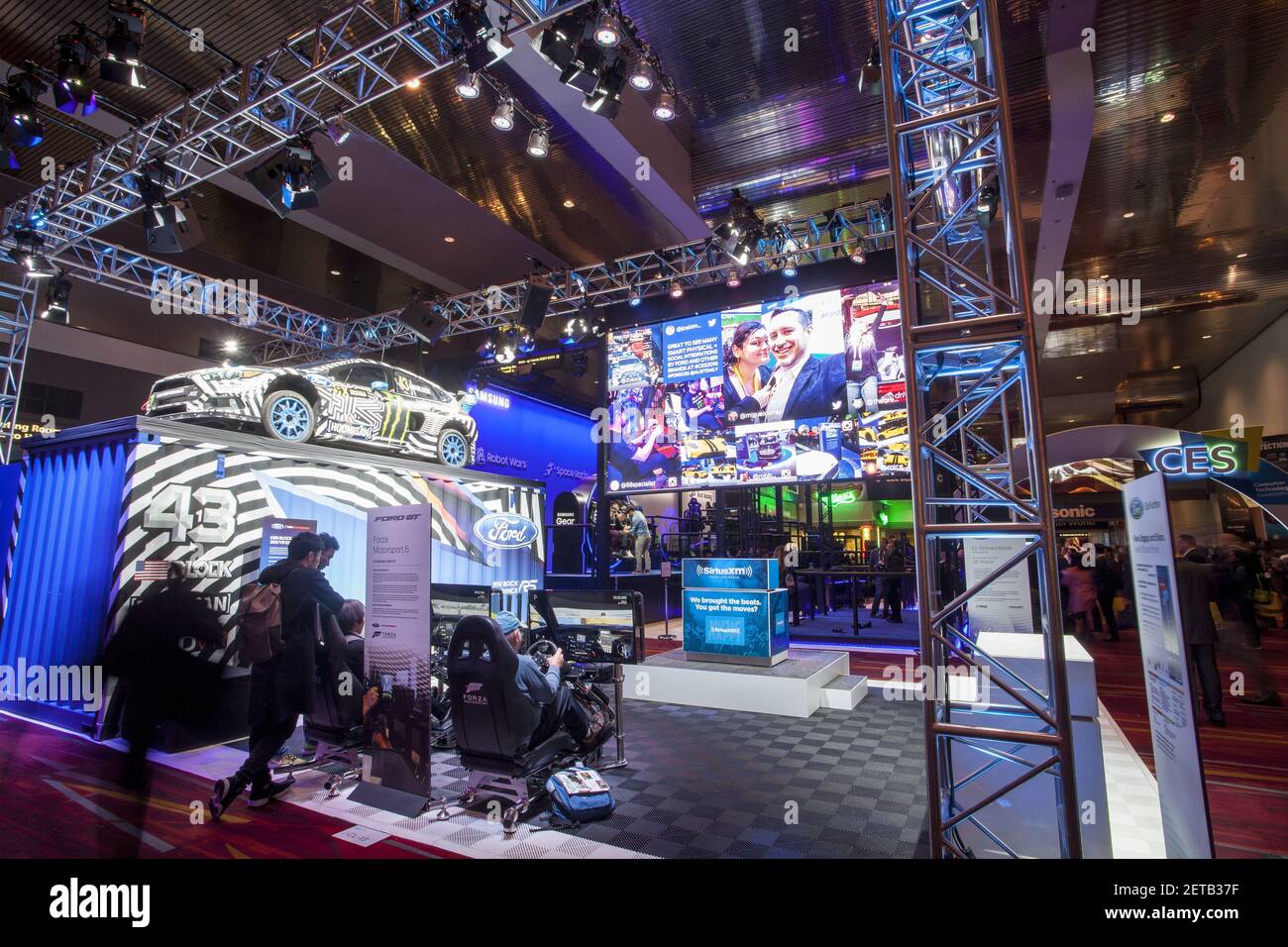 Ford Booth Overview at the Consumer Electronics Show held in Las Vegas ...