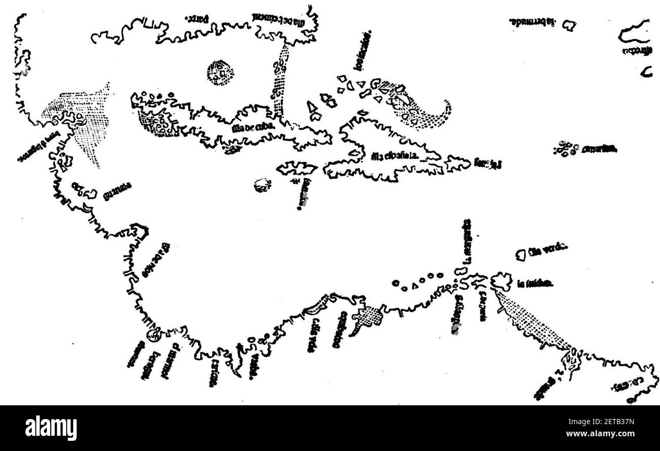 Peter Martyr Map Stock Photo - Alamy