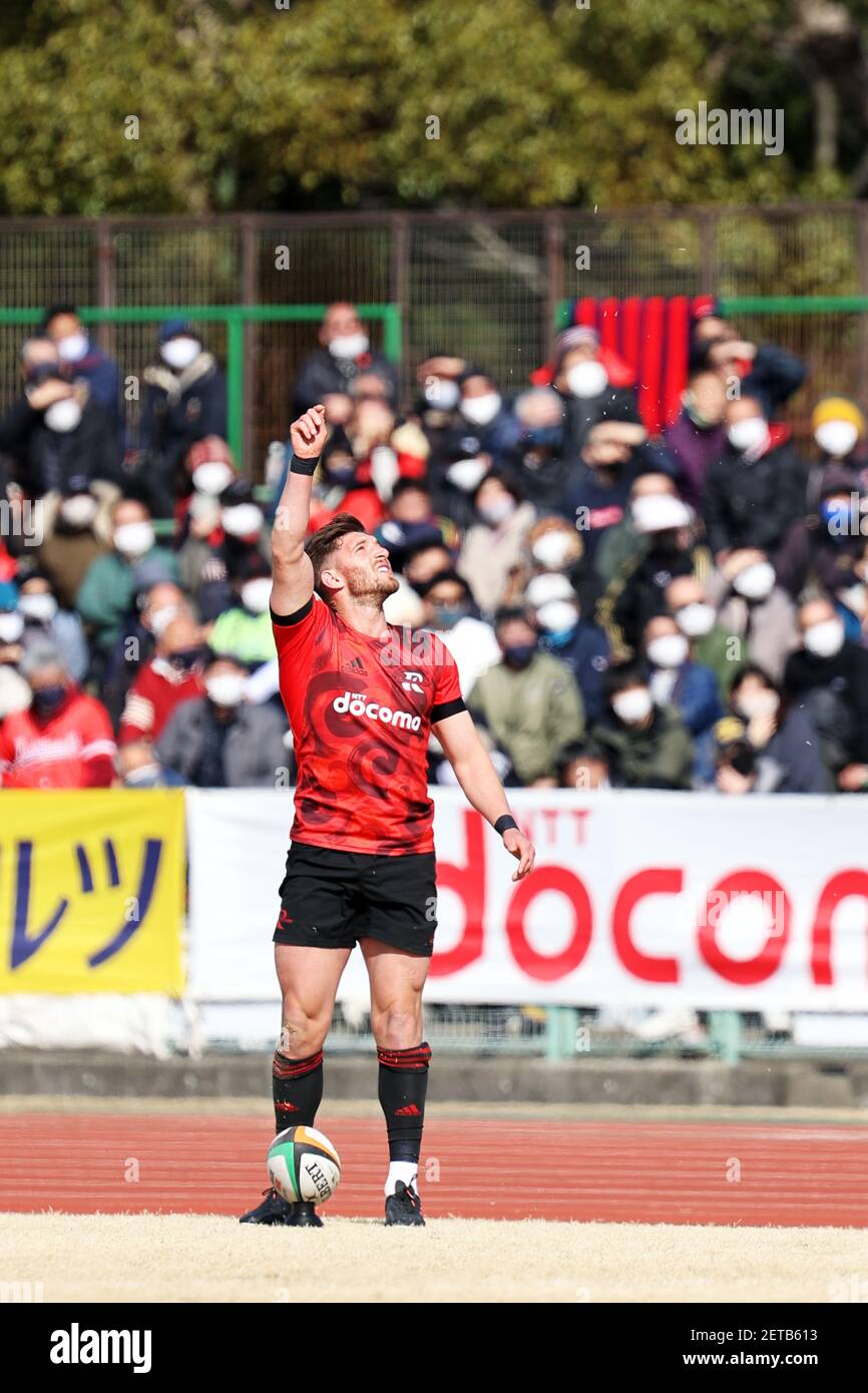 Osaka, Japan. 27th Feb, 2021. Owen Williams (NTT) Rugby : Japan Rugby ...