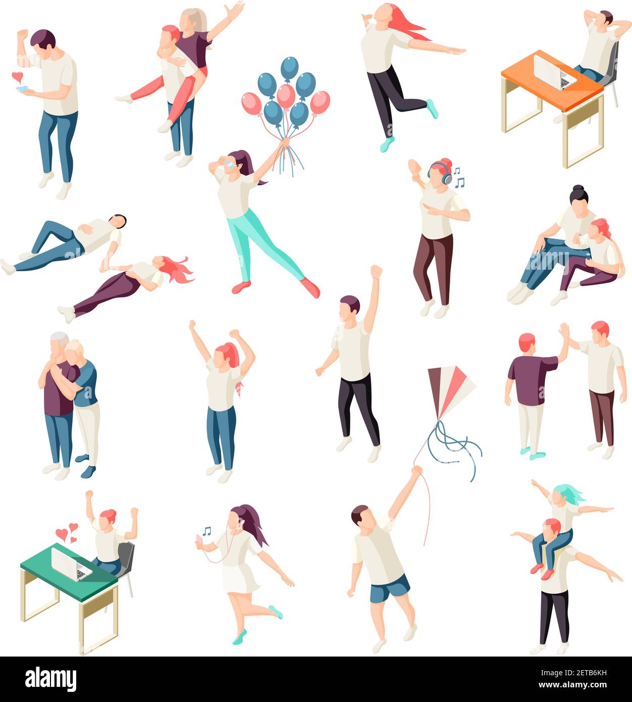 Happy people spending time together relaxing enjoying nature chat ...