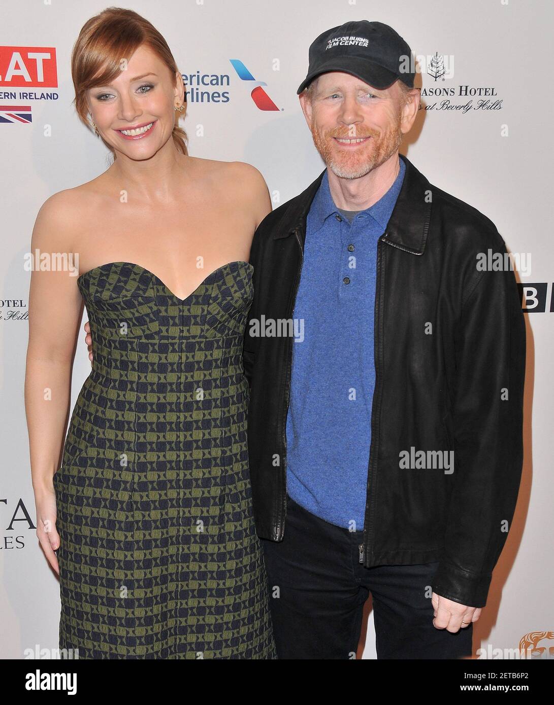 (L-R) Bryce Dallas Howard and Ron Howard arrives at The 2017 BAFTA Tea ...