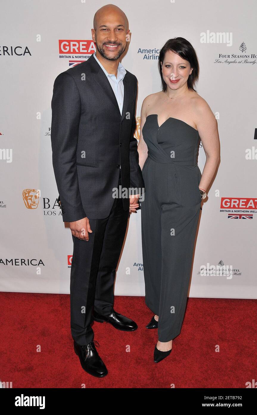 (L-R) Keegan-Michael Key and Cynthia Blaise arrives at The 2017 BAFTA ...