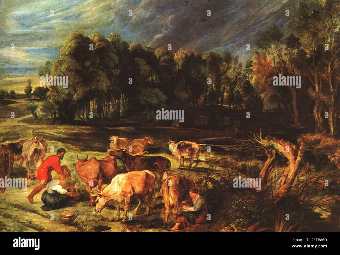 Peter Paul Rubens - Landscape with Cows Stock Photo - Alamy