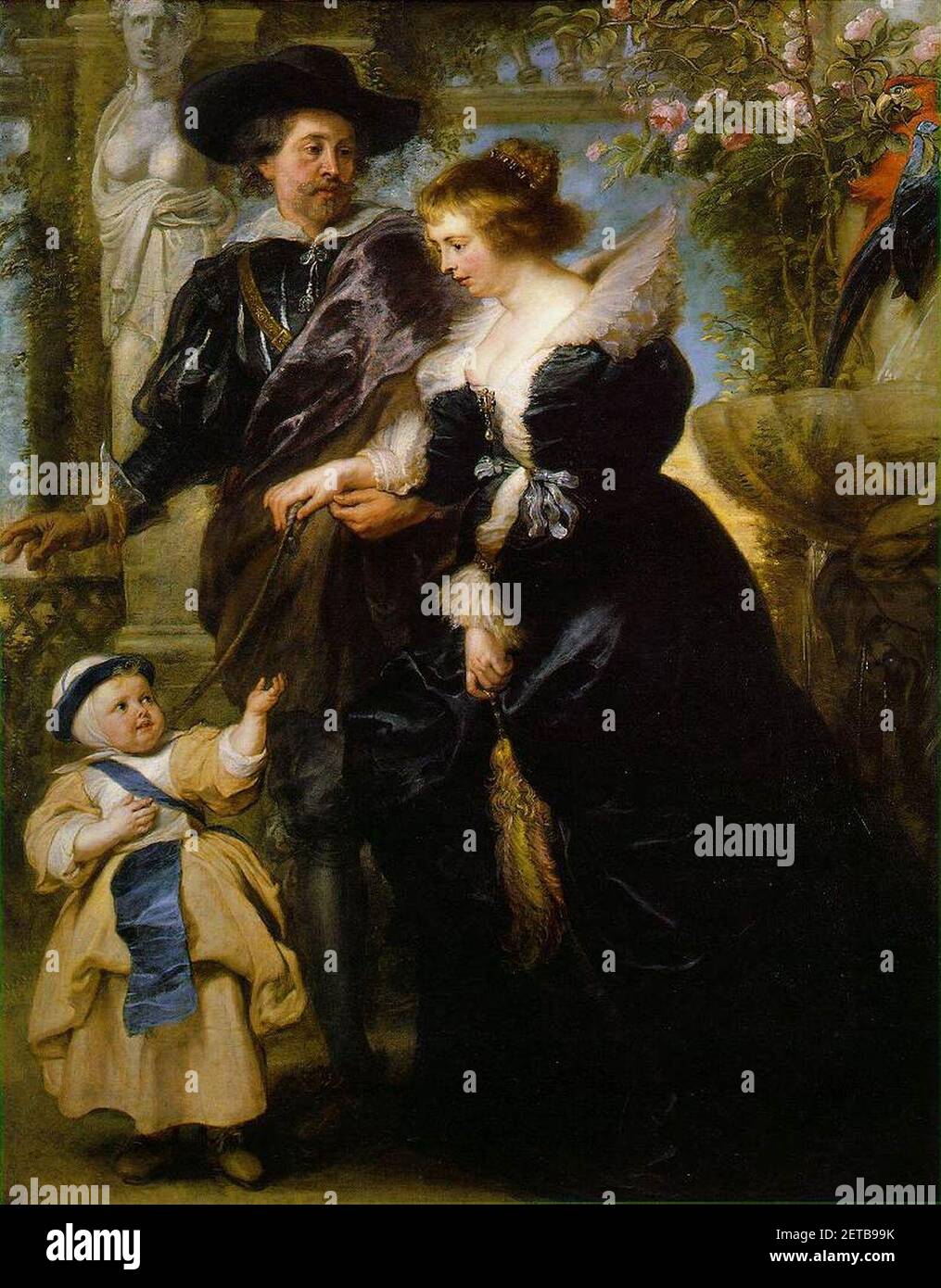 Peter Paul Rubens - Rubens, his wife Helena Fourment, and their son ...