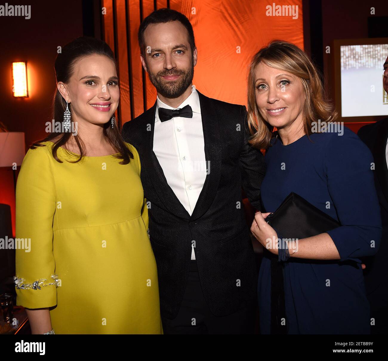 BEVERLY HILLS, CA - JANUARY 8: Natalie Portman, her husband Benjamin ...