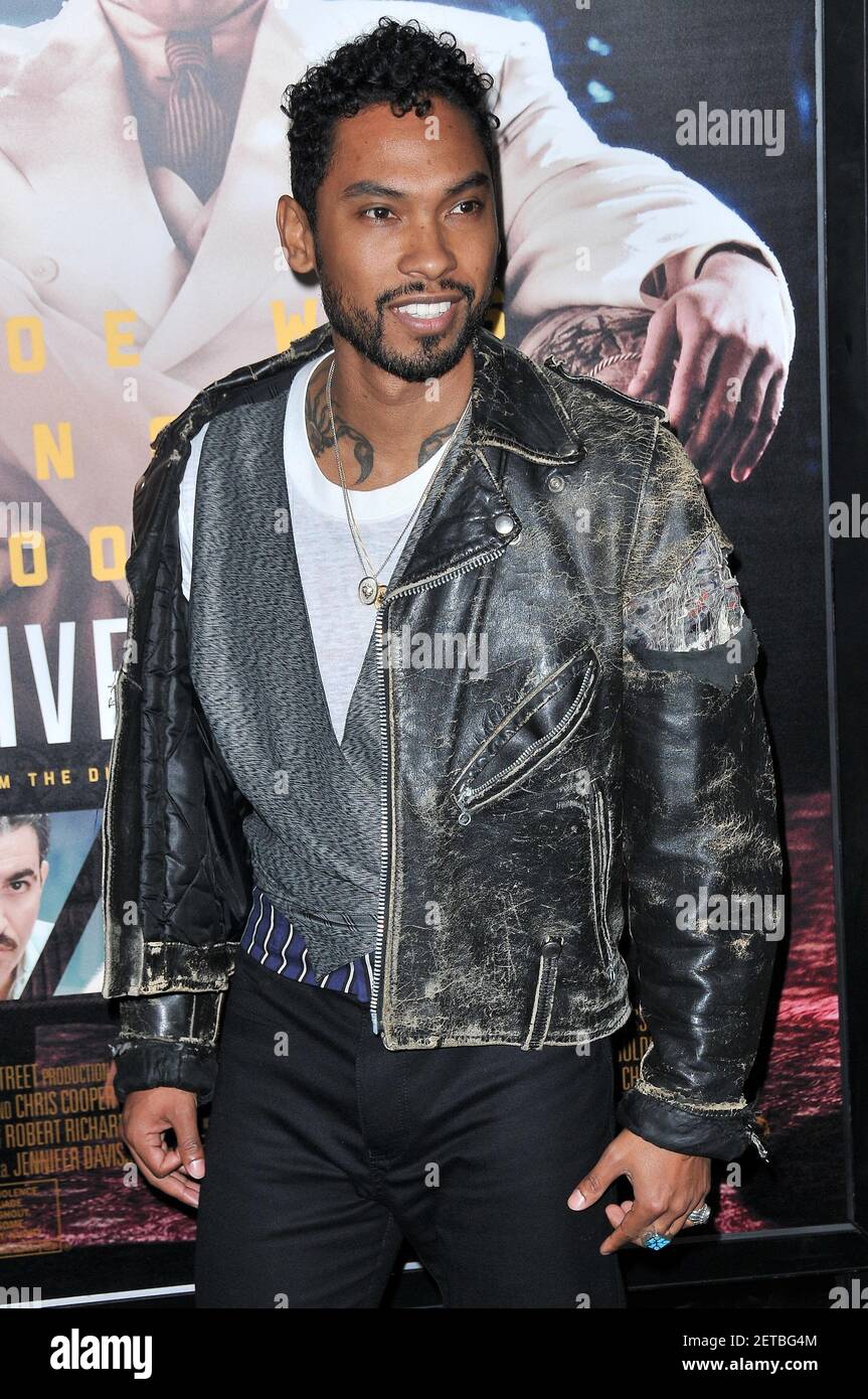Miguel arrives at the "Live By Night" Los Angeles Premiere held at the ...