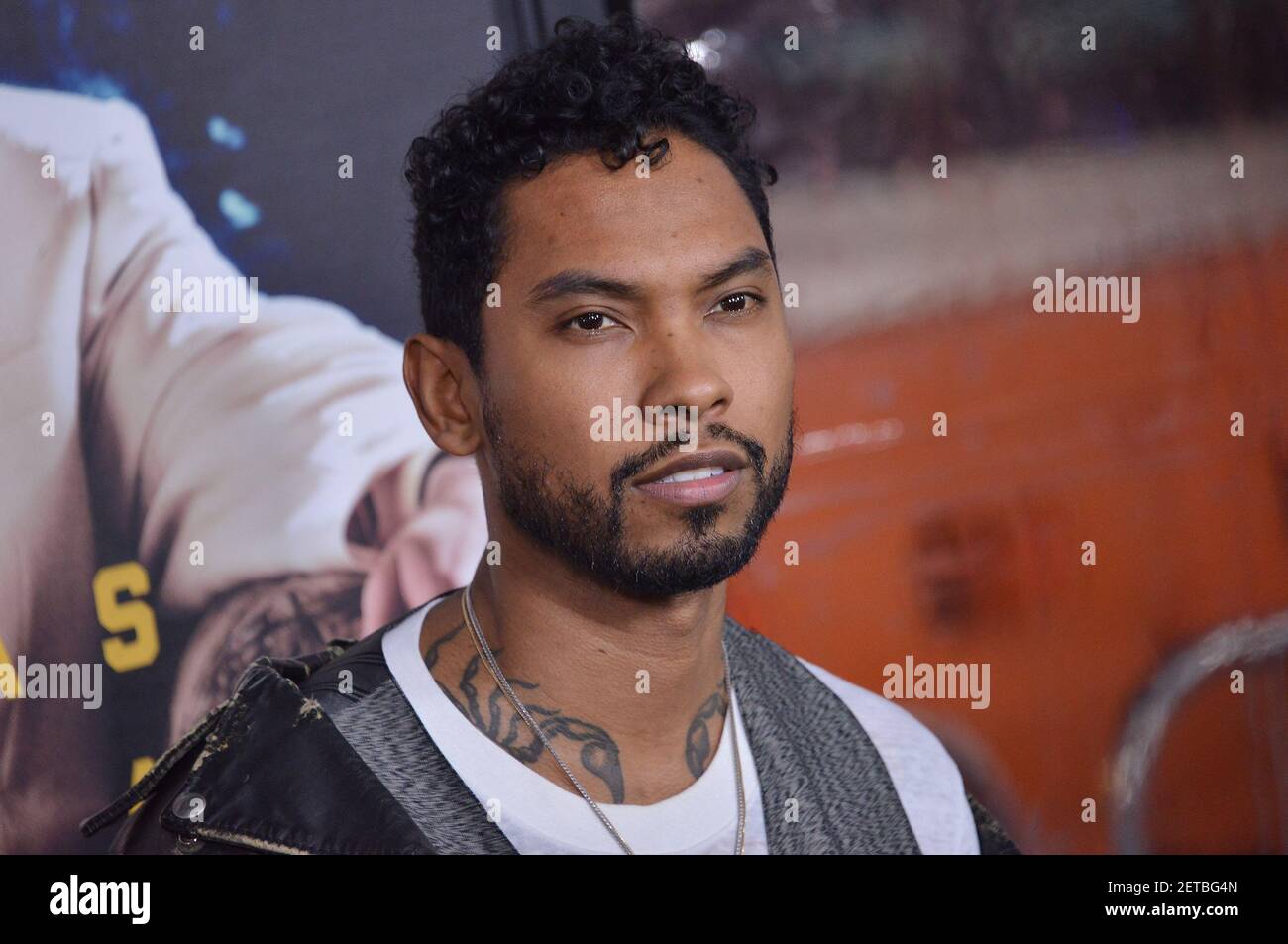 Miguel arrives at the "Live By Night" Los Angeles Premiere held at the ...