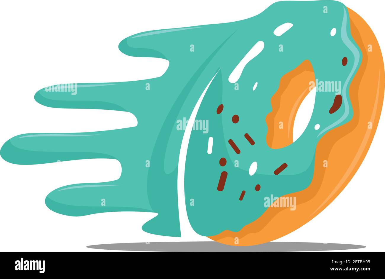 Donuts Melted Speed Blue Color Draw Design Template illustration ...