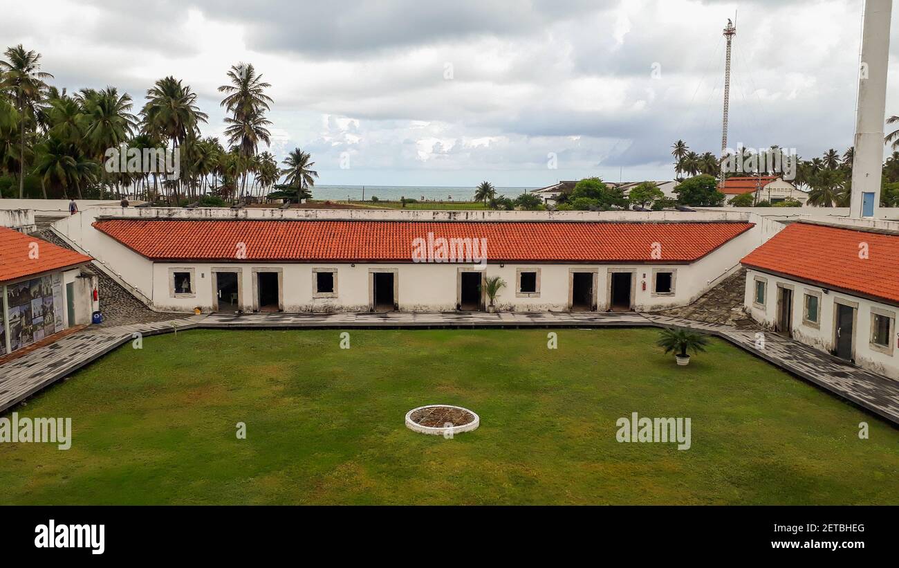 The historical Santo Inacio de Tamandare Fort in Tamandare, Brazil ...