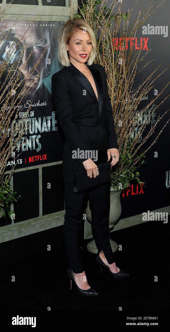 TV journalist Kelly Ripa attends the world premiere of Netflix' Lemony ...