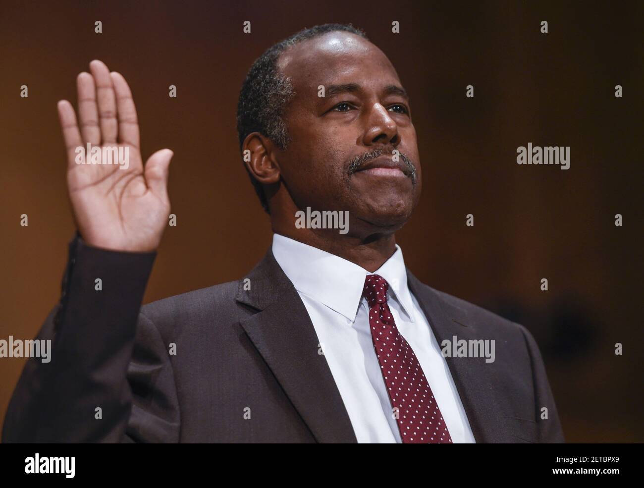 Secretary of Housing and Urban Development-nominee Ben Carson is sworn ...