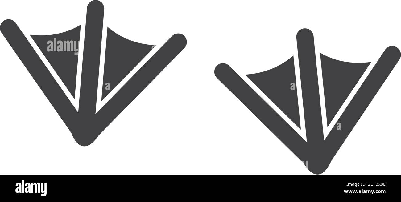 Bird tracks footprints animal Stock Vector Images - Alamy