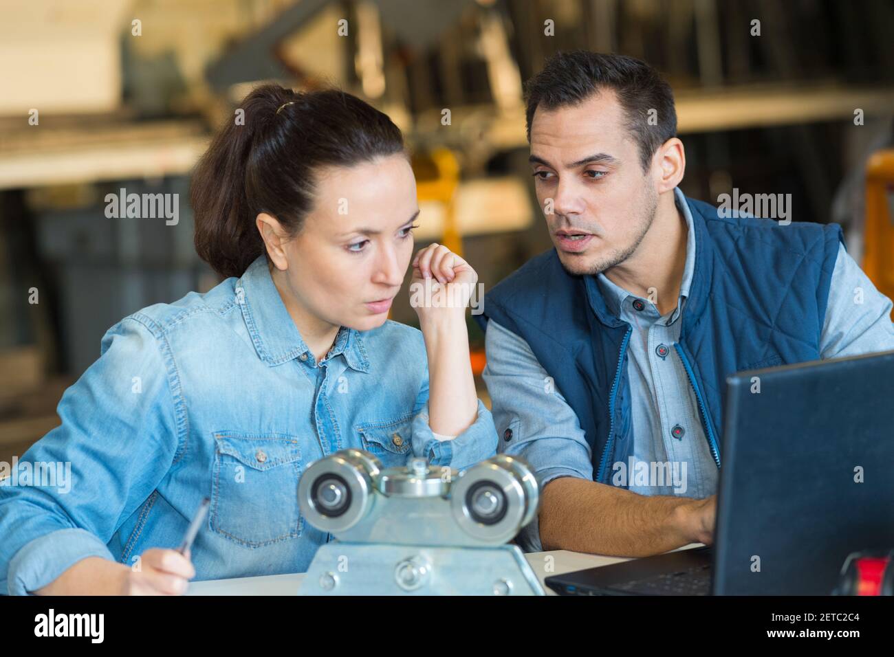 portrait of manufacturing design workers Stock Photo - Alamy