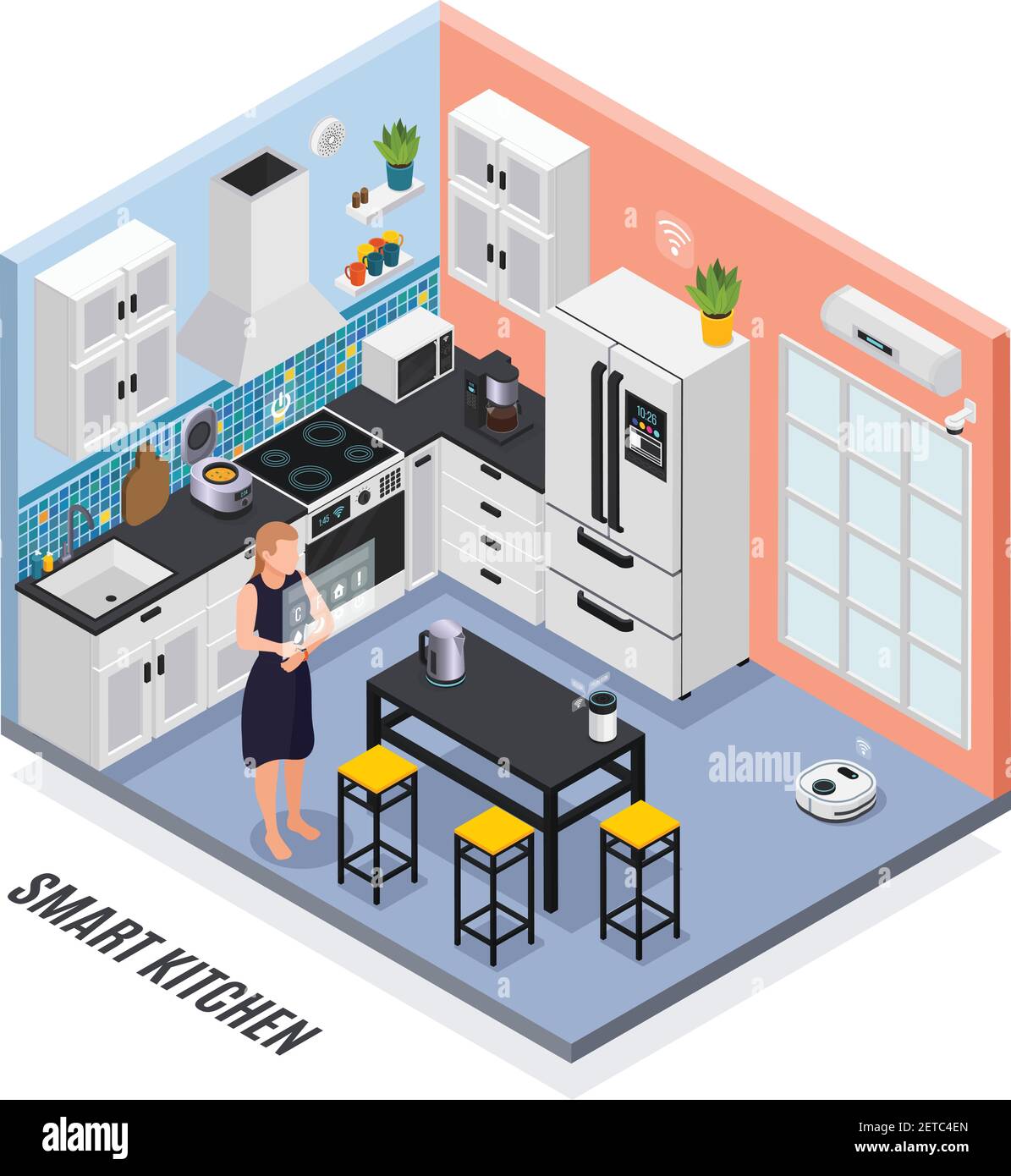 Kitchen touch screen Stock Vector Images - Alamy