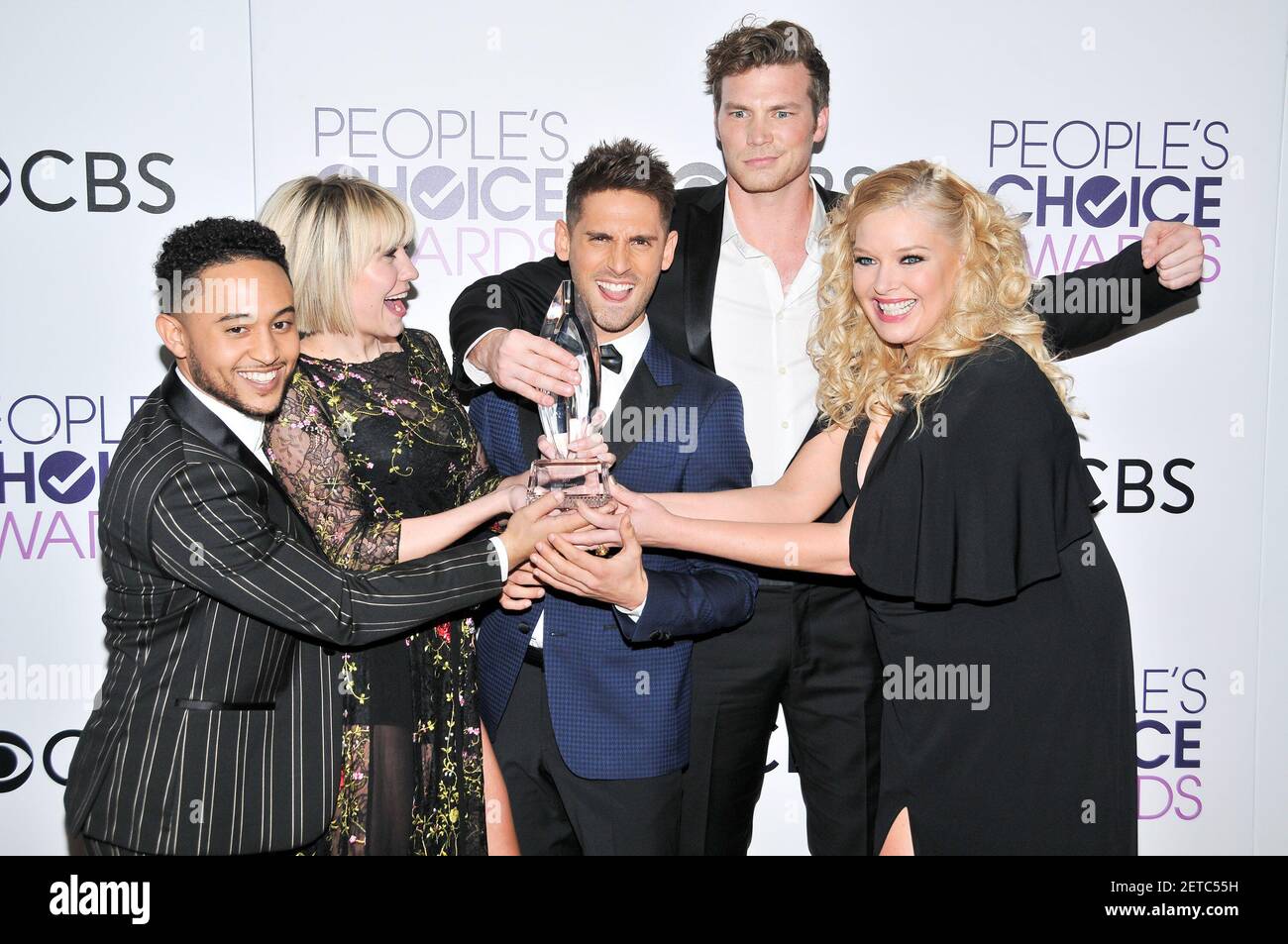 Cast of Baby Daddy at the People's Choice Awards 2017 Press Room at the ...