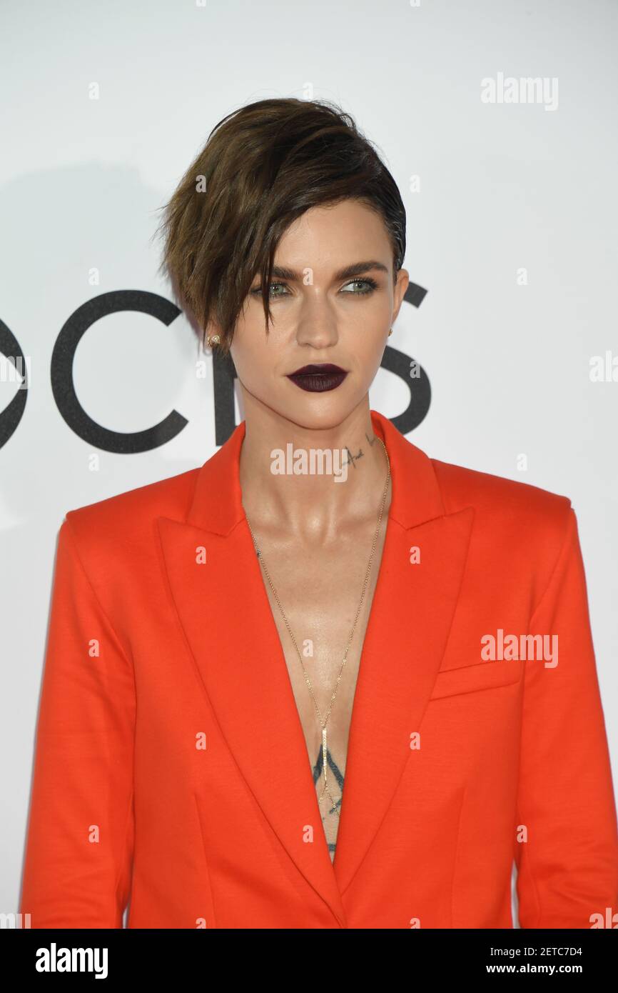Ruby Rose arrives to the 2017 Peoples Choice Awards, held at the ...