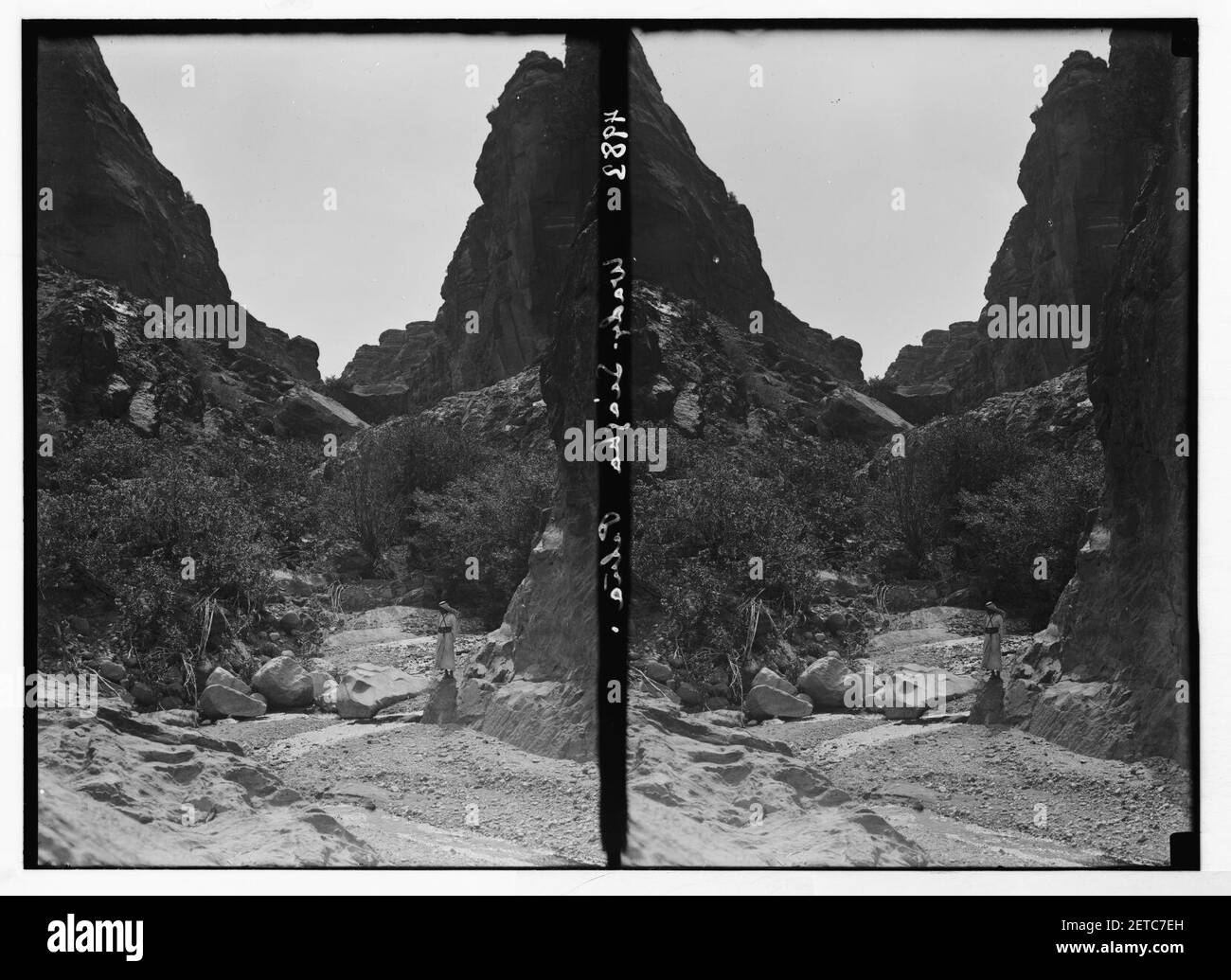 Petra (Wadi Musa). Es-Siyyagh Valley. Looking up the valley toward ...