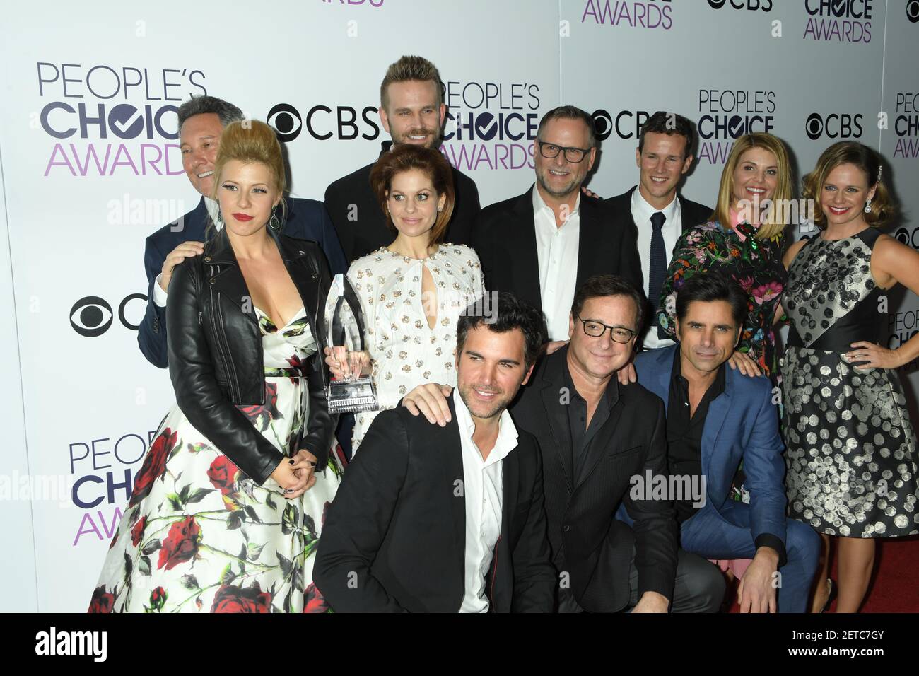 L-R: Jodie Sweetin, producer Jeff Franklin, actors Candace Cameron Bure ...