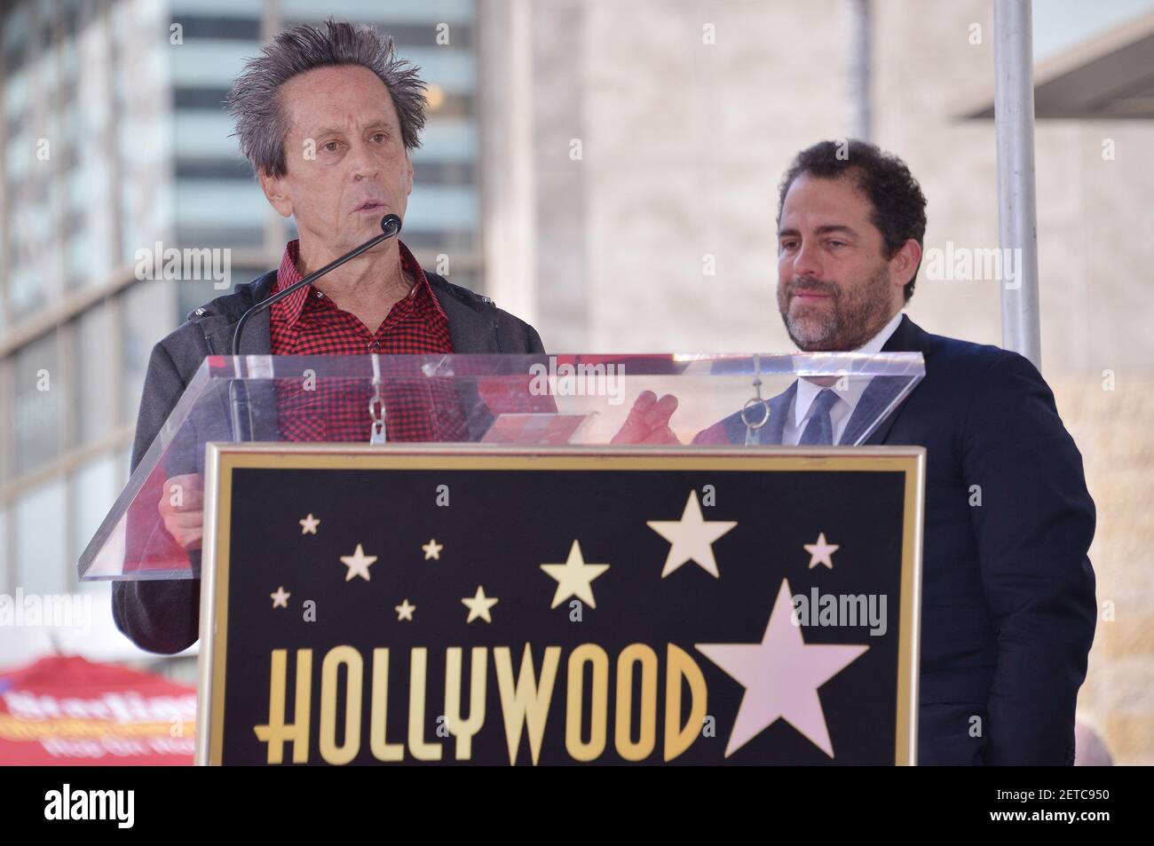 (L-R) Brian Grazer and Brett Ratner at the Brett Ratner Star On The ...