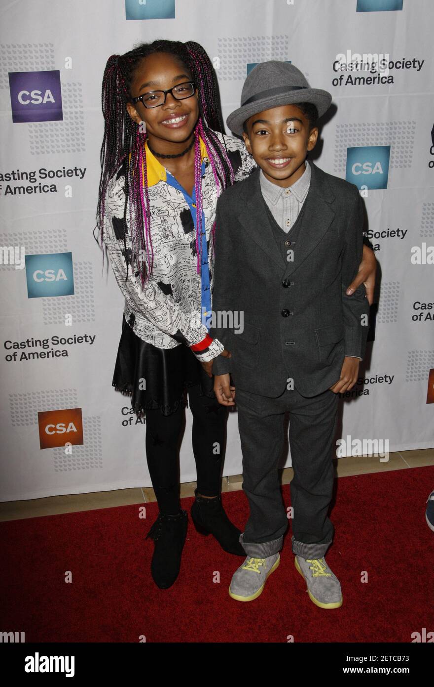 Actors Marsai Martin and Miles Brown arrive at the Casting Society of ...
