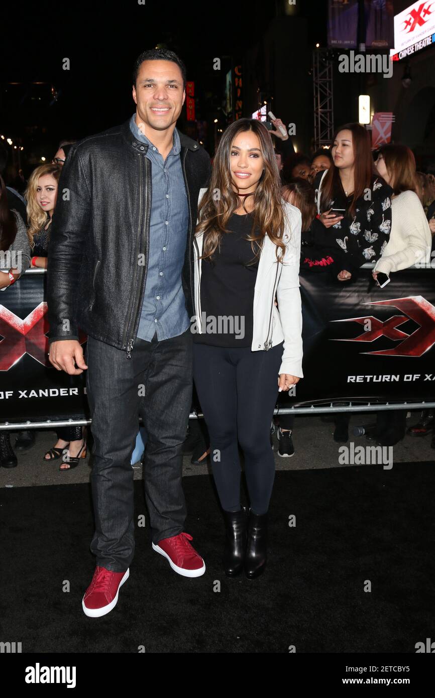 LOS ANGELES - JAN 19: Tony Gonzalez, October Gonzalez at the "xXx ...
