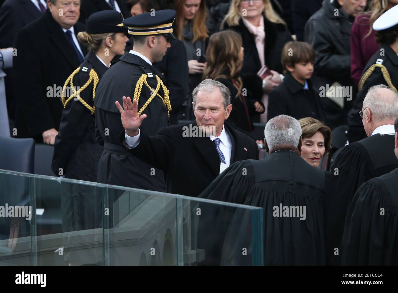 President George W. Bush arrives for the Presidential Inauguration ...
