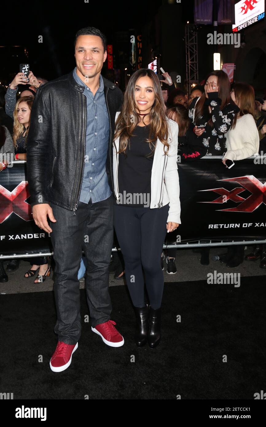 LOS ANGELES - JAN 19: Tony Gonzalez, October Gonzalez at the "xXx ...