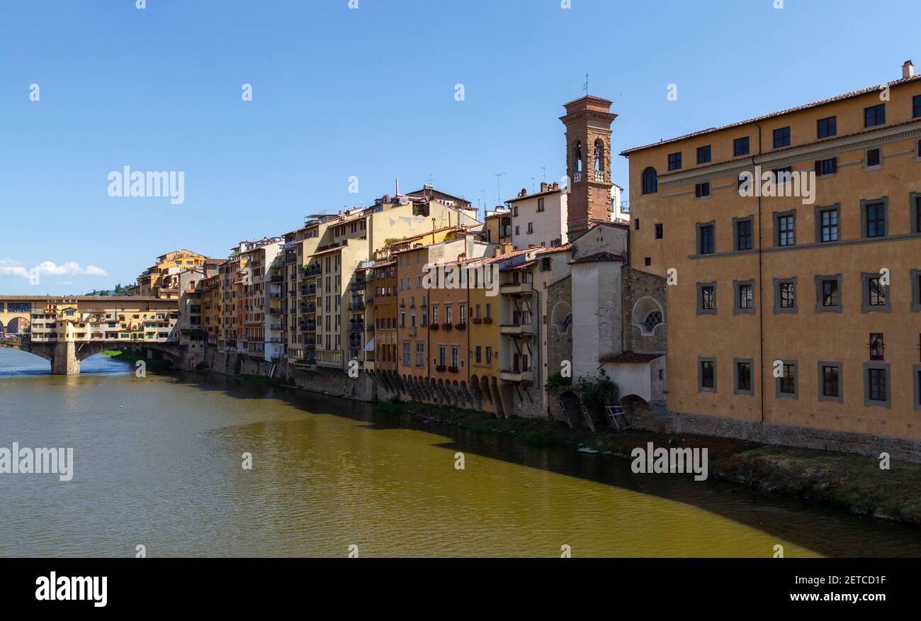 Ponte Vecchio or Old Bridge over the Arno River in Florence, Italy ...