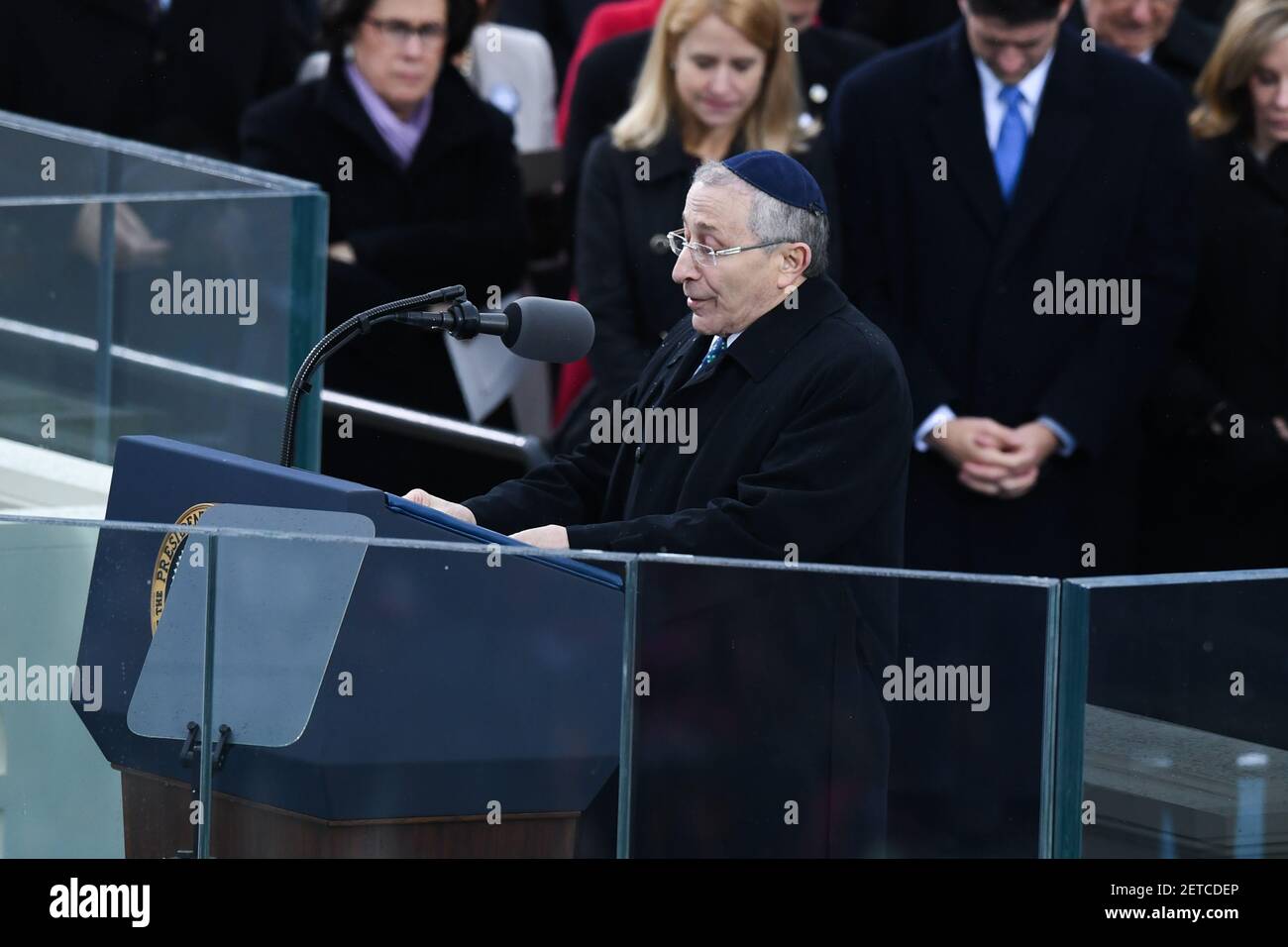 Rabbi Marvin Hier during the Presidential Inauguration ceremony for ...