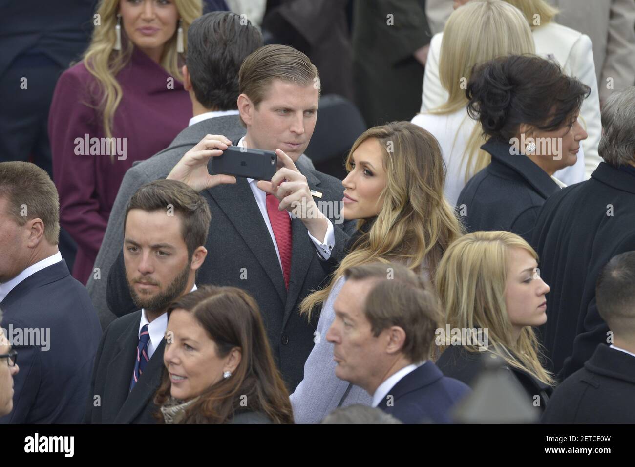 Eric Trump and Lara Trump during the Presidential Inauguration ceremony ...