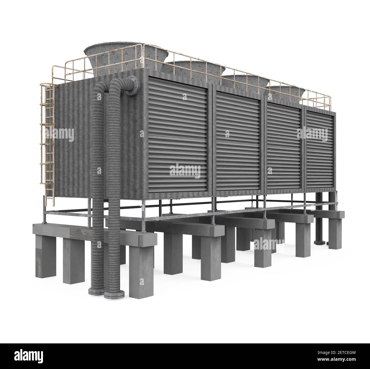 Cooling Tower Isolated Stock Photo - Alamy