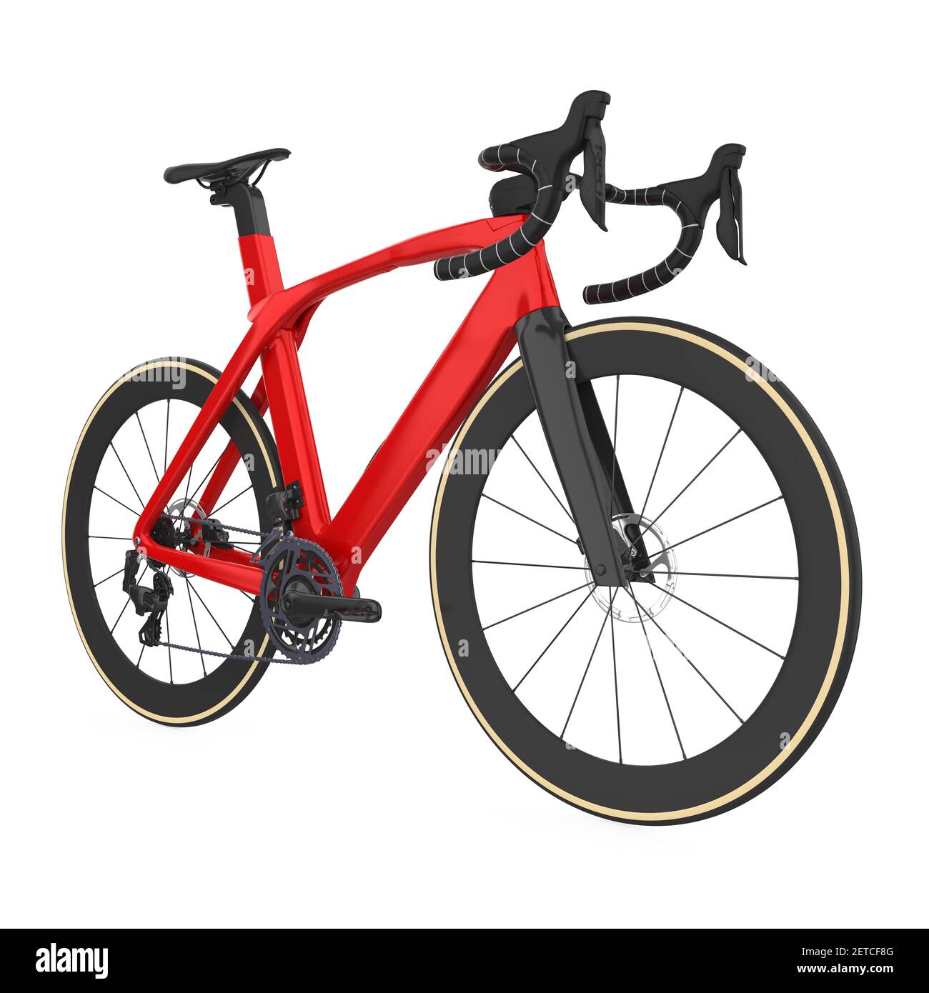 Red Road Bike Isolated Stock Photo - Alamy