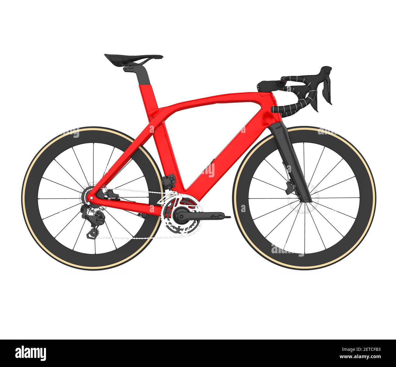 Red Road Bike Isolated Stock Photo - Alamy