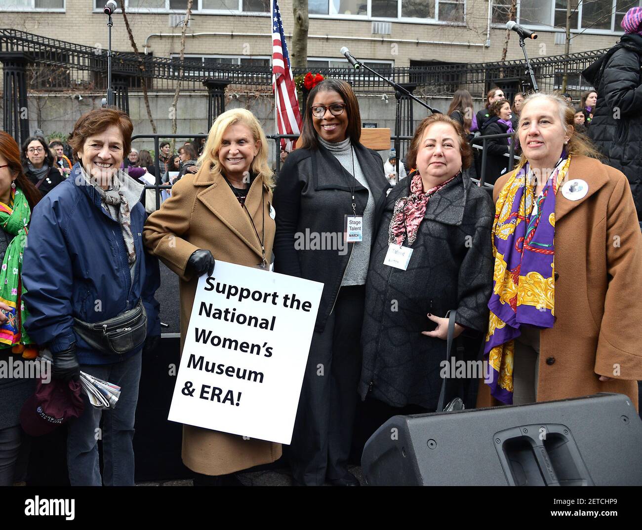 Liz Holzman, Caroline Maloney, Letitia James, Liz Krueger & Gale Brewer ...