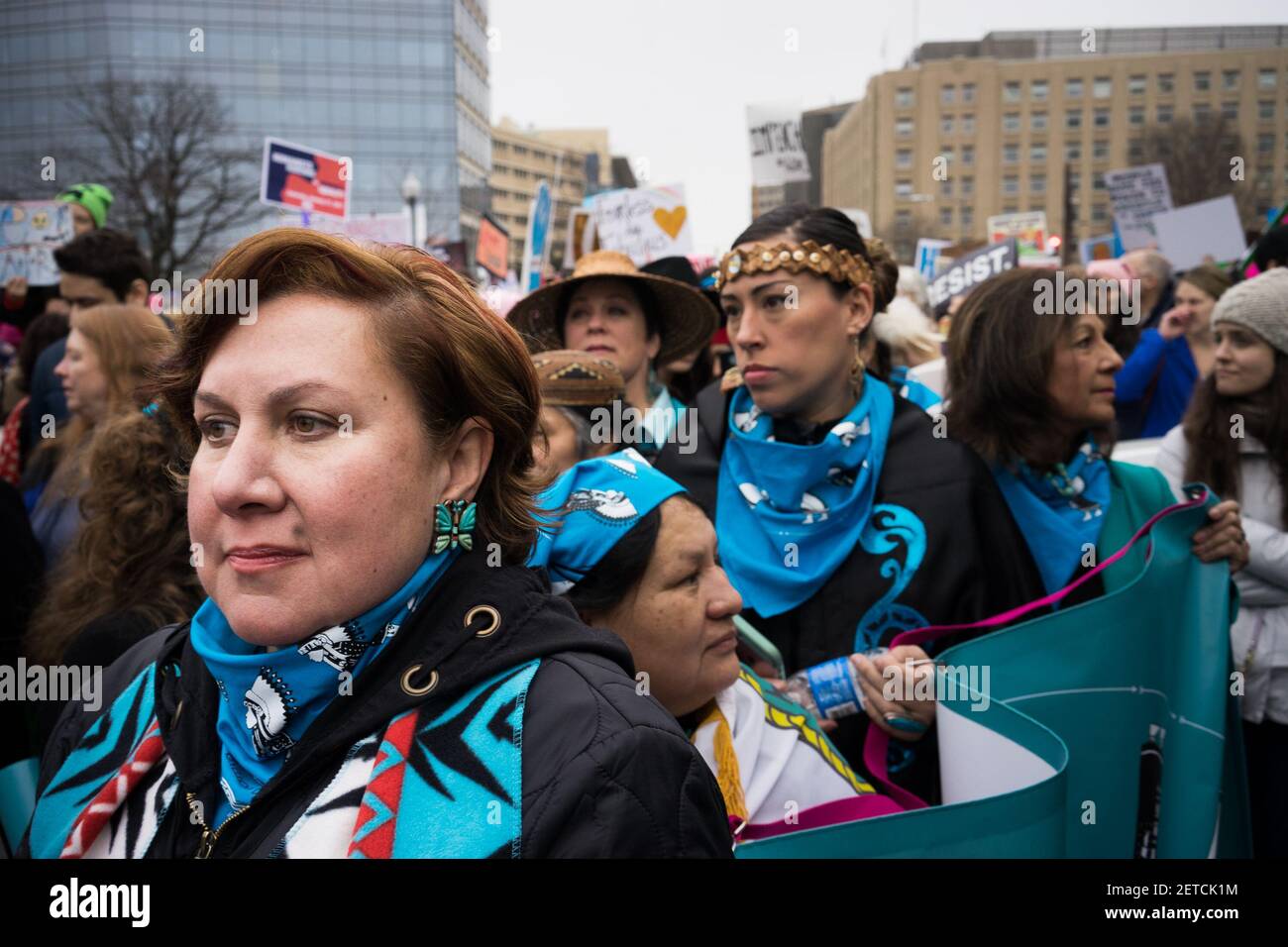 Protesters march to the National Mall with Indigenous Women Rise, a ...