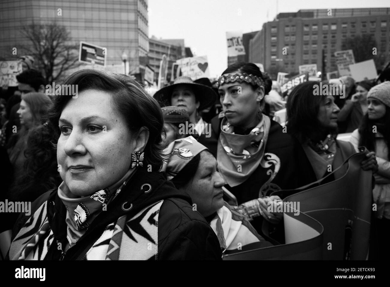 Protesters march to the National Mall with Indigenous Women Rise, a ...