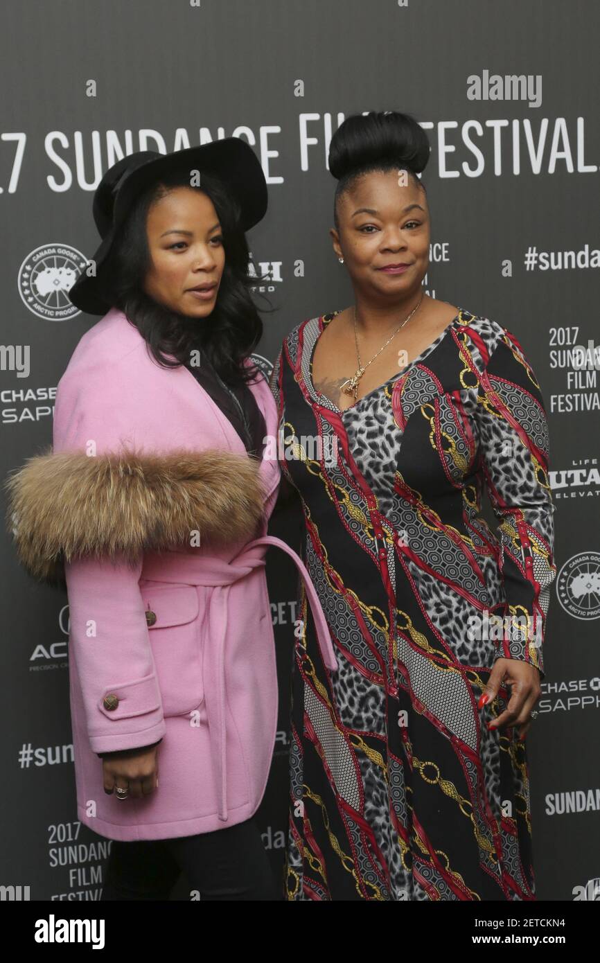 Chante Adams (L) and Roxanne Shante attend the 'Roxanne Roxanne ...