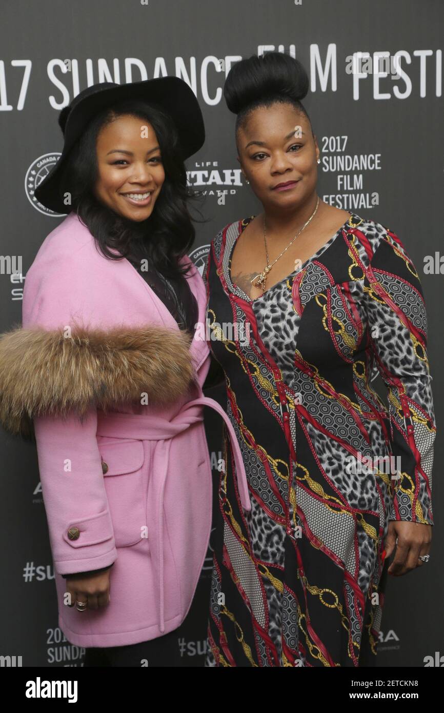 Chante Adams (L) and Roxanne Shante attend the 'Roxanne Roxanne ...